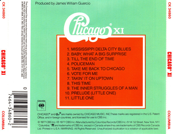 Conny's Chicago Homepage: Chicago XI - Details